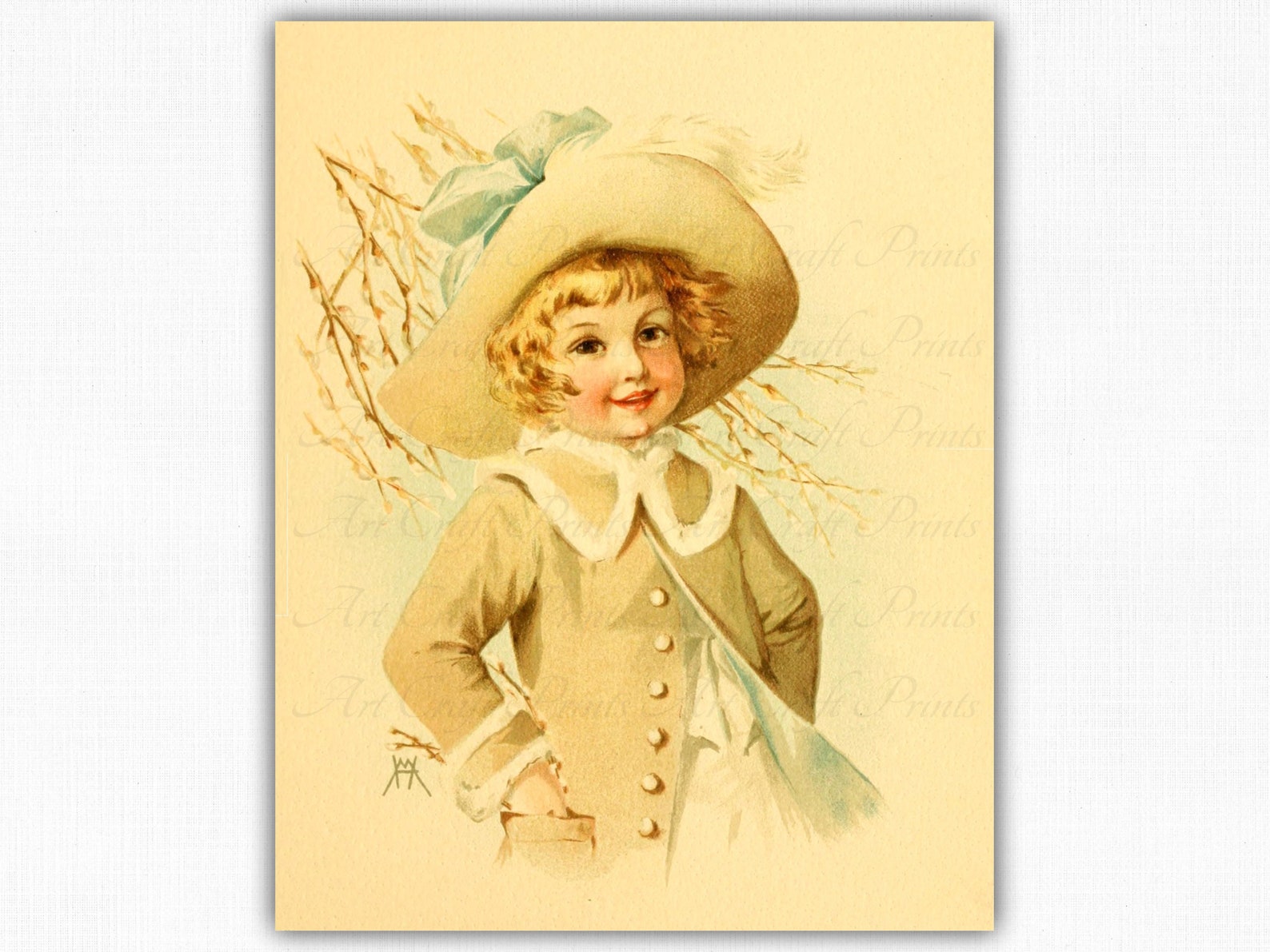 Vintage Victorian Child "spring Fair" Art Print Digital Instant ...