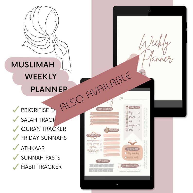 Digital Muslim Weekly Planner, Organiser, Salah, Muslim Weekly Planner ...