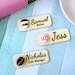 Personalized 3D Cafe Wooden Name Tag Badge With Magnetic Backing or Pin ...