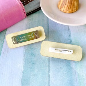Personalized 3D Doughnut Wooden Name Tag Badge With Magnetic Backing or ...