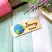Personalized Wooden Name Tag With 3D Planet, Rocket, Saturn - Teacher ...