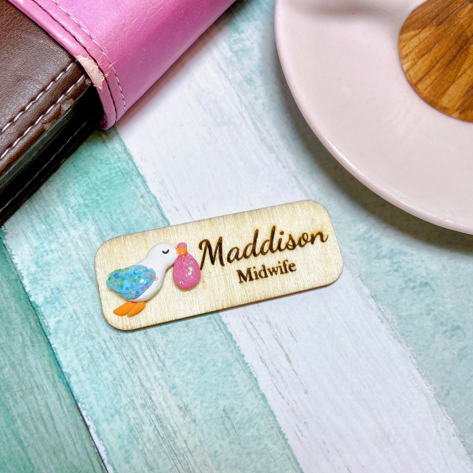 Personalized 3D Wooden Nurse Name Tag With Magnetic Backing or | Etsy