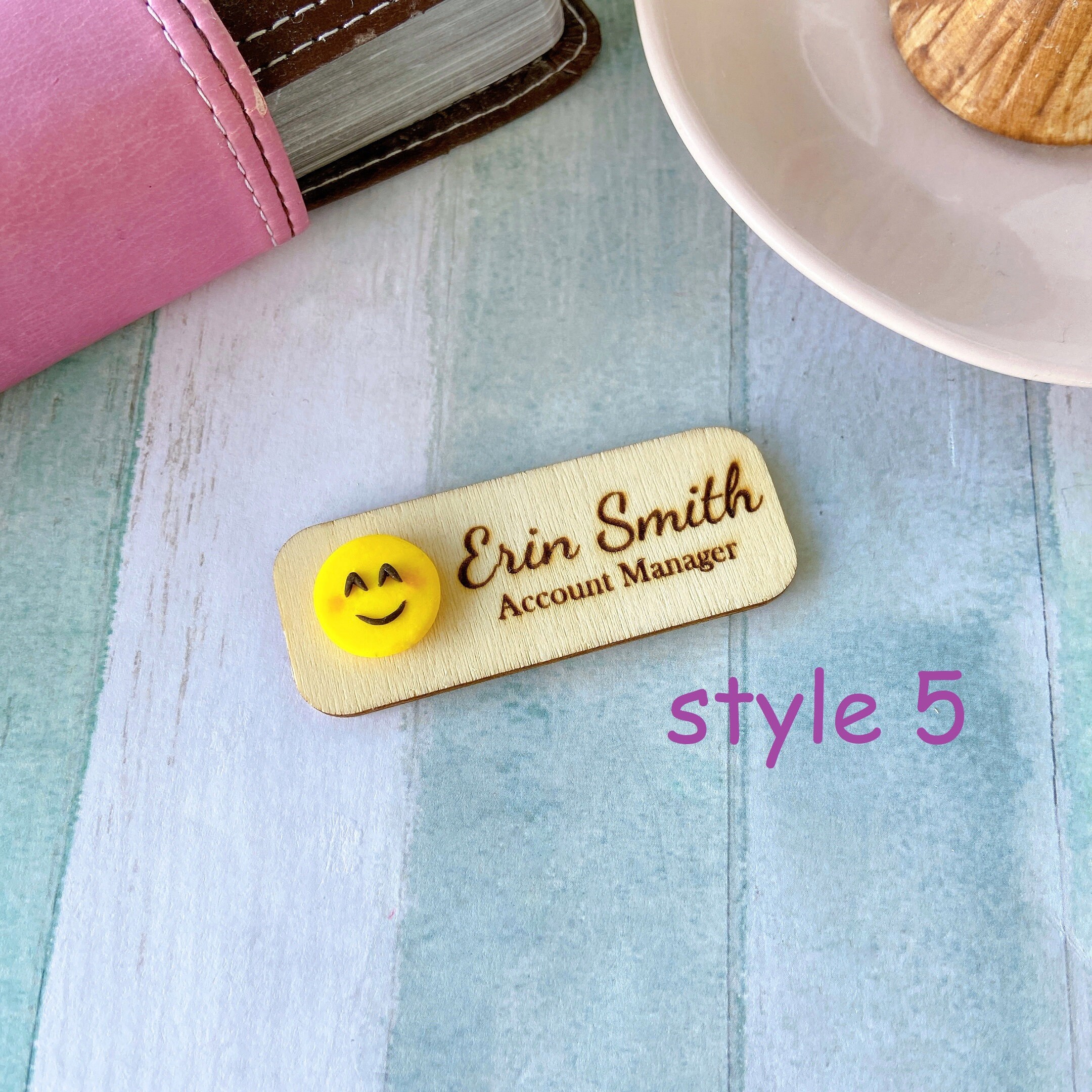 Emoji Personalized Name Tag Badge Funny Name Badge Nurse - Etsy Australia