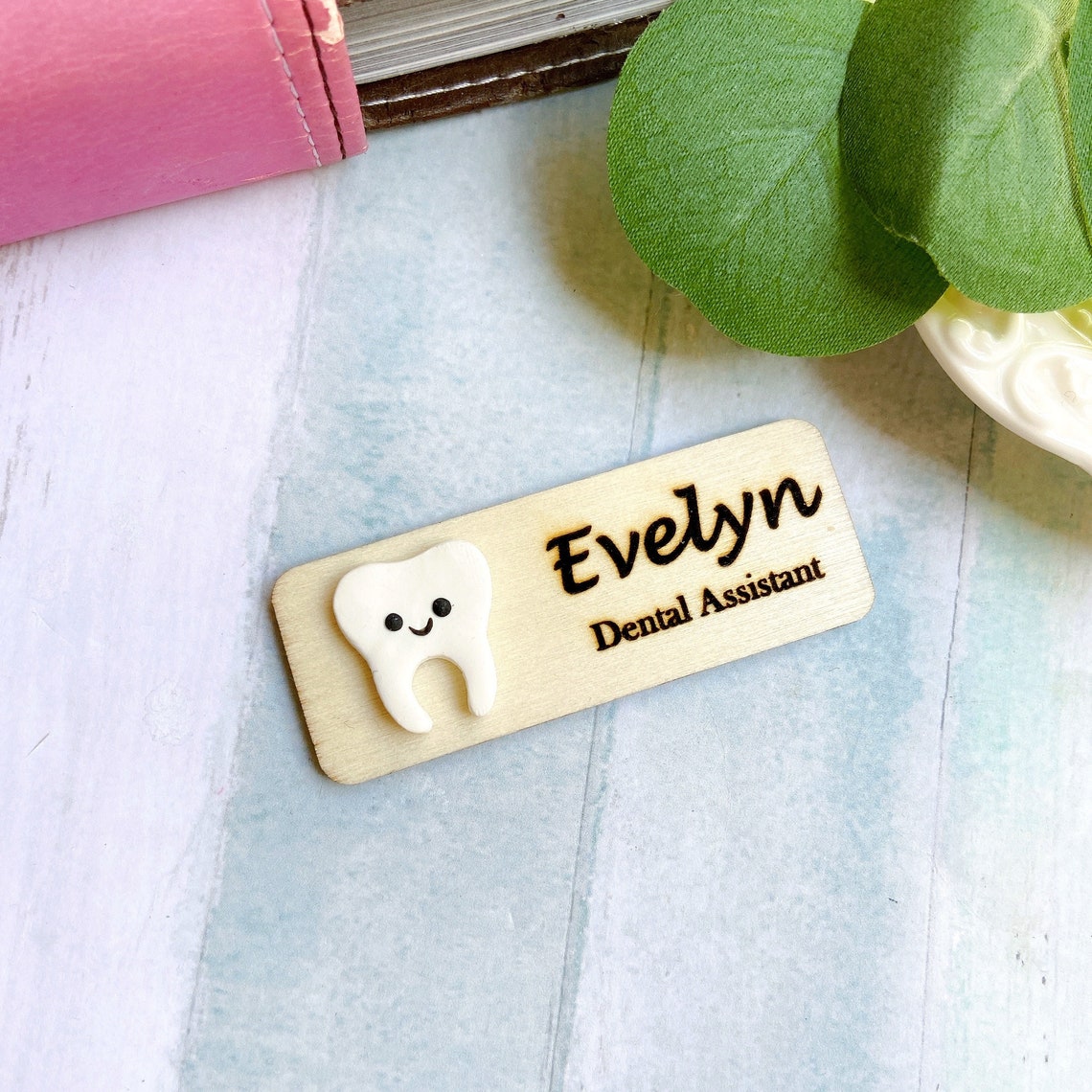 Personalized Dental Name Tag, Dentist, Hygienist, Assistant, Custom ...