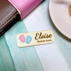 Personalized Wooden Name Badge, Custom Engraved Nurse Badge, Medical ID ...