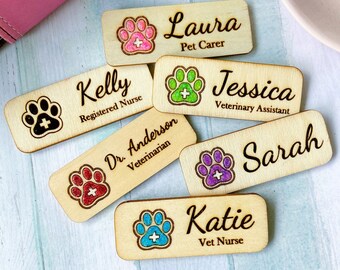 Paw Name Tag - Etsy