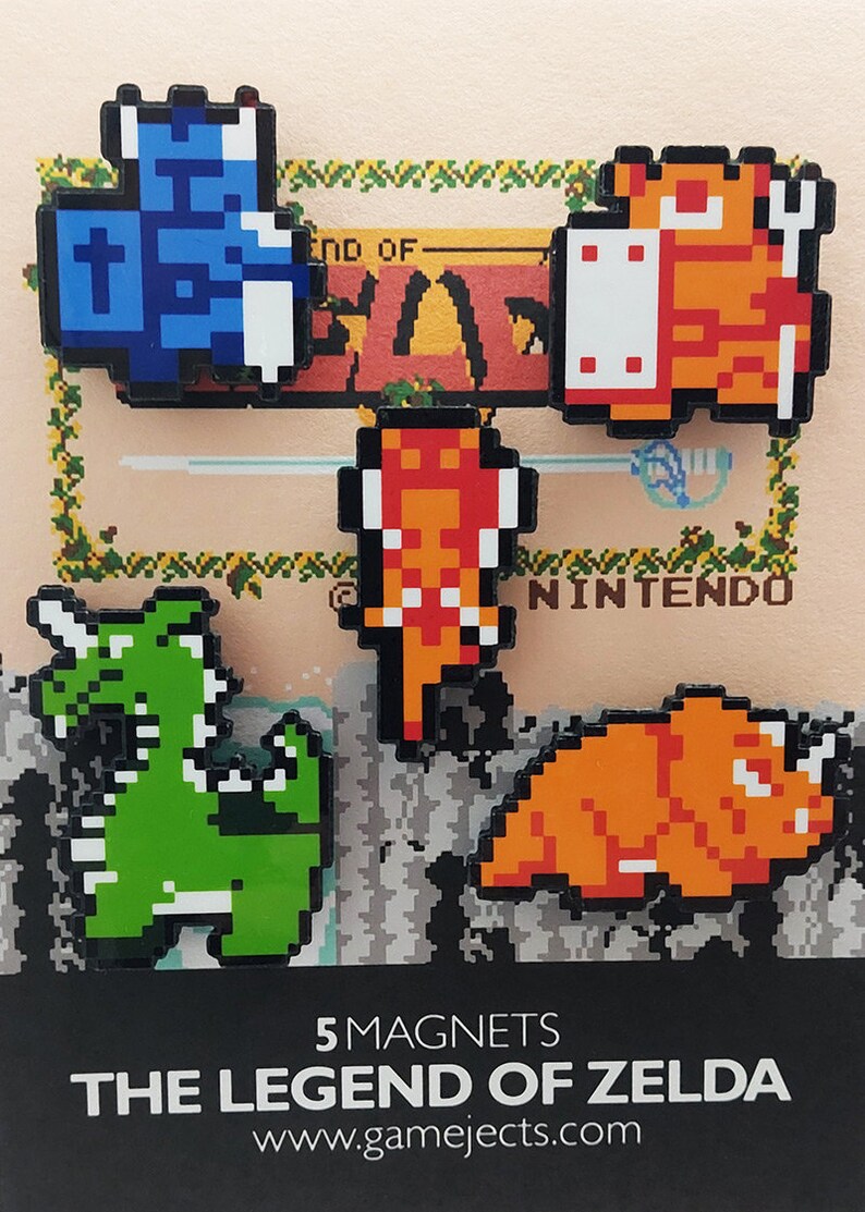 The Legend of Zelda NES 3D Gaming Magnets (aquamentus, Armos, Darknut ...