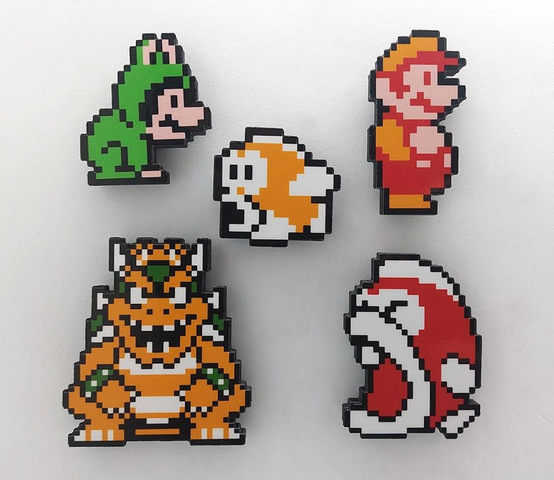 Super Mario Bros. 3 3D NES Gaming Magnets (big Bertha, King Bowser ...