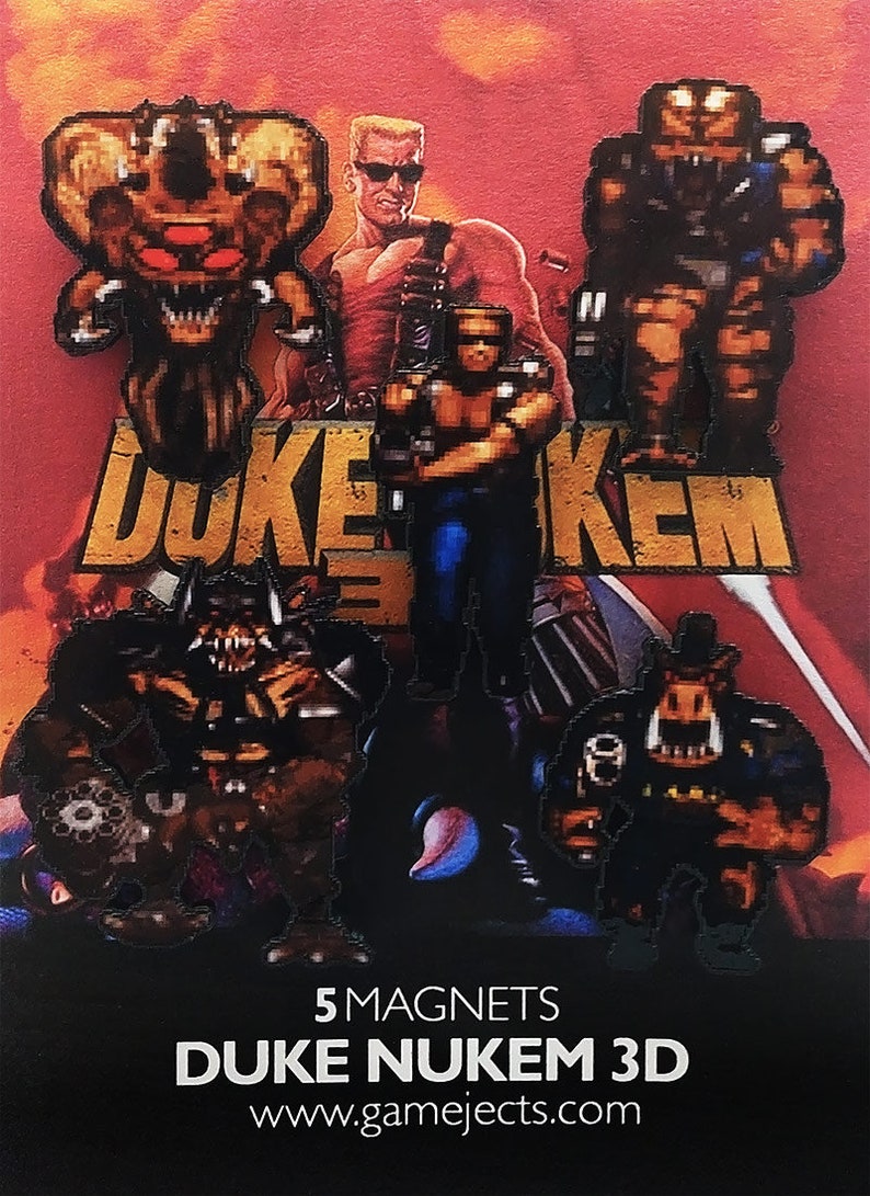 Duke Nukem 3D PC Gaming Magnets duke Octobrain Pig Cop - Etsy