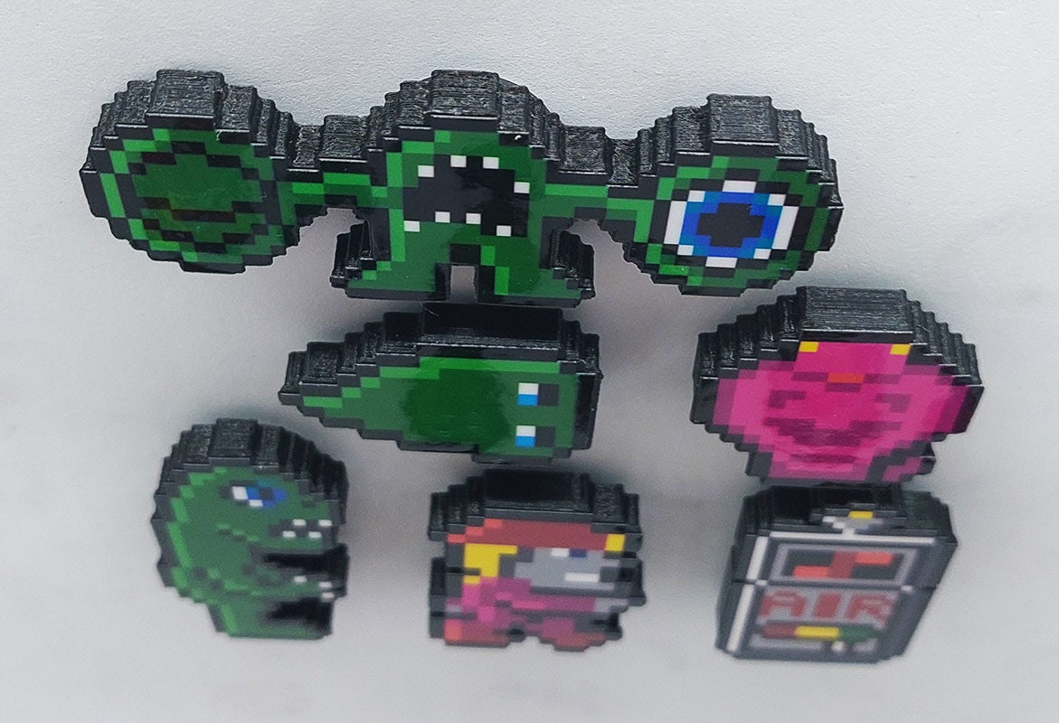 Crystal Caves 3D PC Gaming Magnets (mylo, Air Generator, Green Slime ...