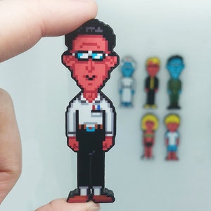 Maniac Mansion PC Gaming Magnets (bernard, Sandy, Jeff, Syd, Nurse Edna ...