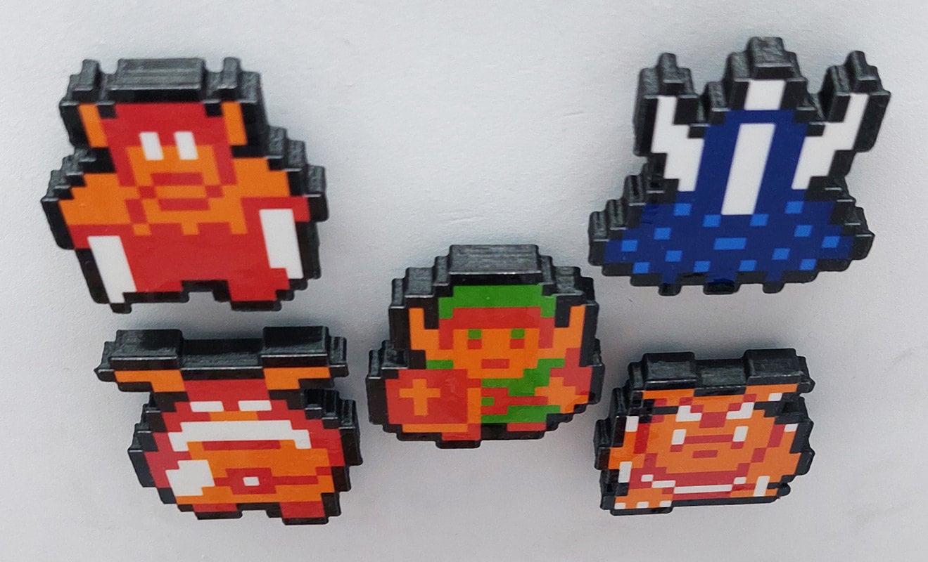 The Legend of Zelda NES 3D Gaming Magnets link, Goriya, Leever, Lynel ...