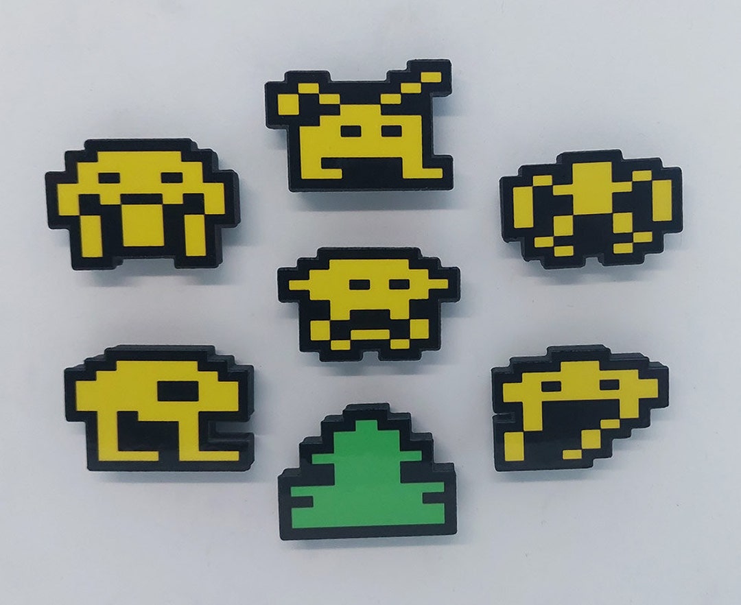 Space Invaders Atari 2600 Retro Gaming Magnets (6 Alien Invaders and ...