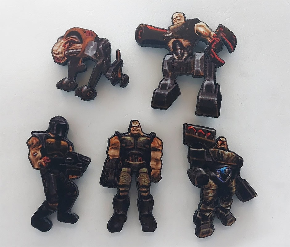 Quake 2 3D PC Gaming Magnets (enforcer, Gladiator, Machinegun Guard ...