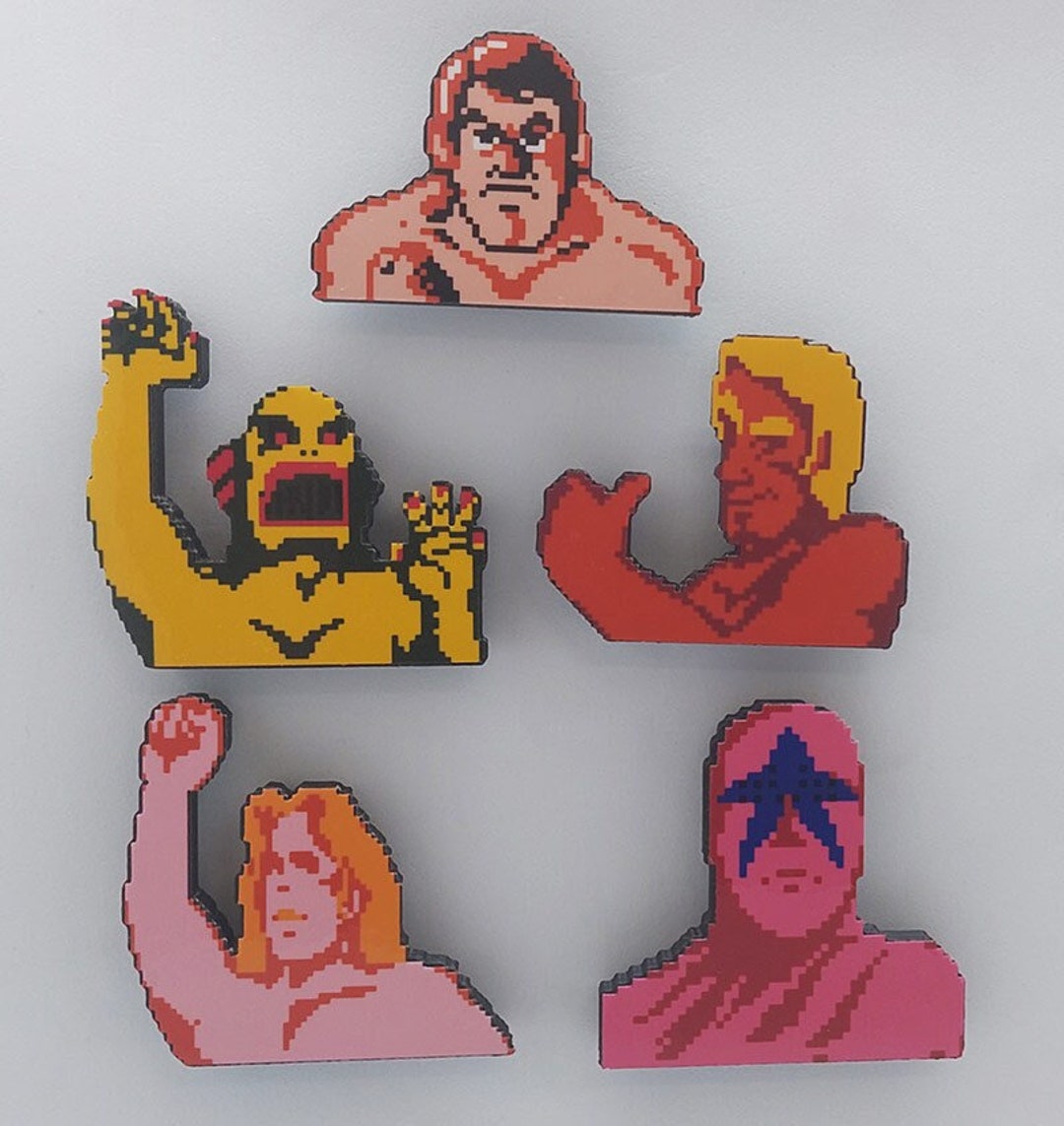 Pro Wrestling NES 3D Gaming Magnets (hayabusa, the Amazon, Giant ...