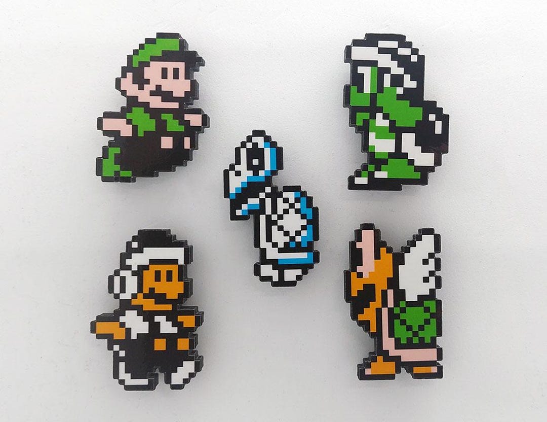 Super Mario Bros. 3 3D NES Gaming Magnets (luigi, Hammer Mario ...