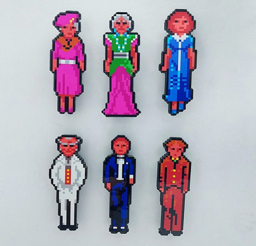 Colonel's Bequest Sierra 3D PC Gaming Magnets laura Bow, Ethel Prune ...