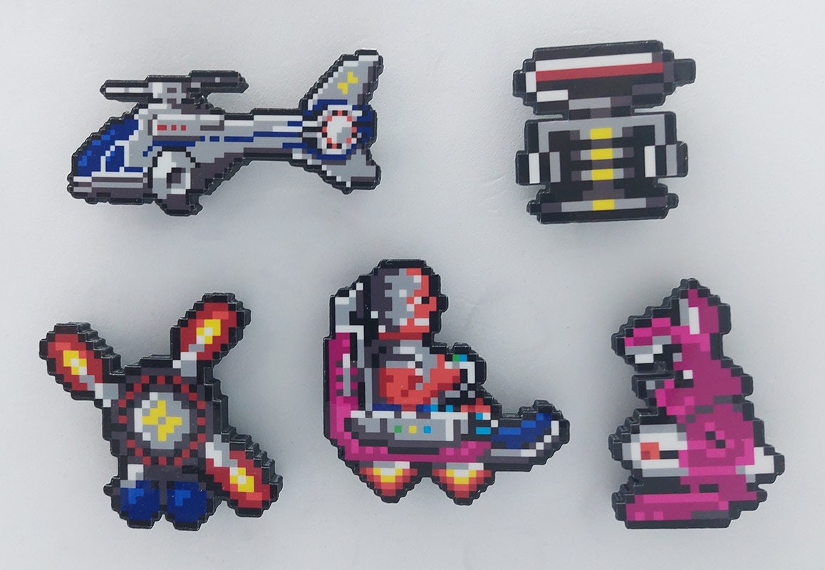 Duke Nukem 1 3D Gaming Magnets (dr. Proton, Helicopter, Fire Wheel ...