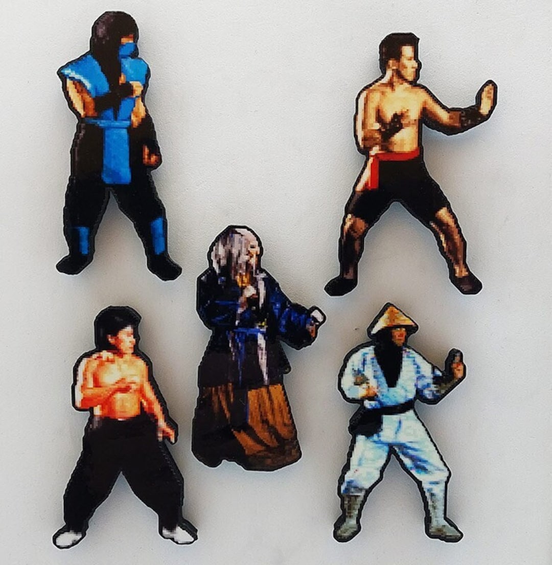 Mortal Kombat 3D Arcade Gaming Magnets (johnny Cage, Liu Kang, Raiden ...