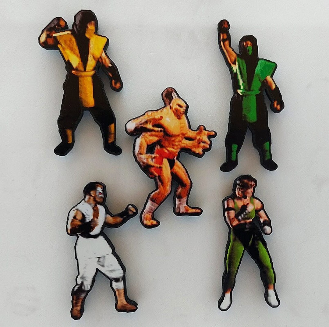Mortal Kombat 3D Arcade Gaming Magnets (goro, Kano, Reptile, Scorpion ...