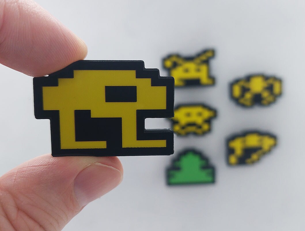 Space Invaders Atari 2600 Retro Gaming Magnets 6 Alien Invaders and ...