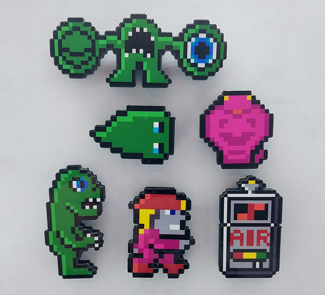 Crystal Caves 3D PC Gaming Magnets (mylo, Air Generator, Green Slime ...