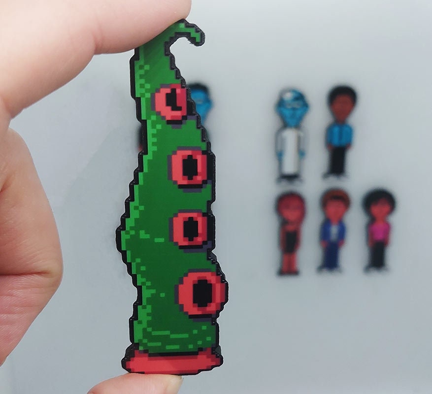 Maniac Mansion PC Gaming Magnets dr. Fred, Green Tentacle, Dave, Razor ...
