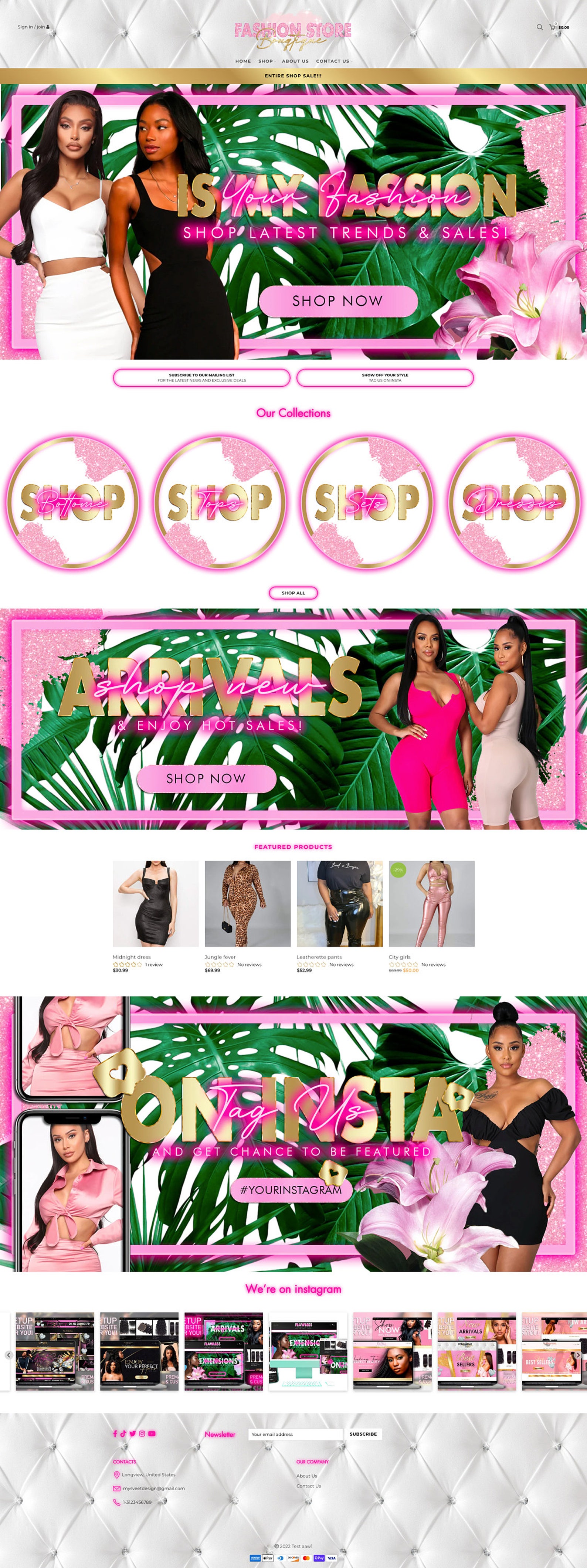 Wix Website Template / Custom Shopify Website Design Modern - Etsy