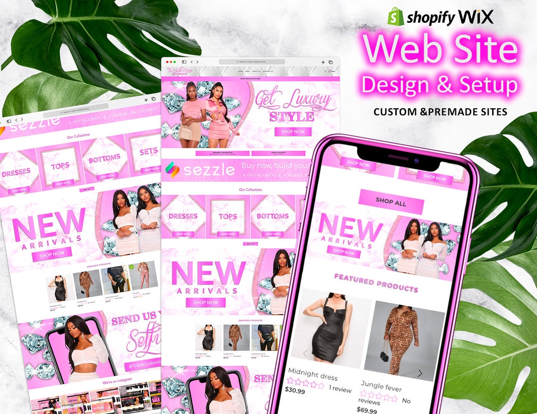 Custom Wix Website Template / Premade Shopify Website Design - Etsy