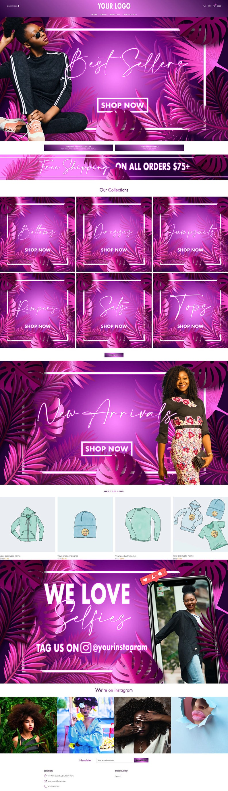 Full Customization Pastel Website Shopify Theme Template - Etsy