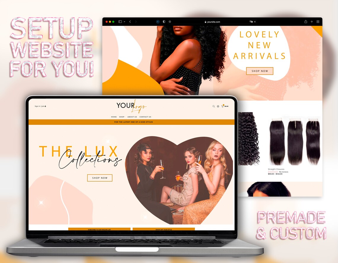 Full Customization Pastel Website Shopify Theme Template - Etsy