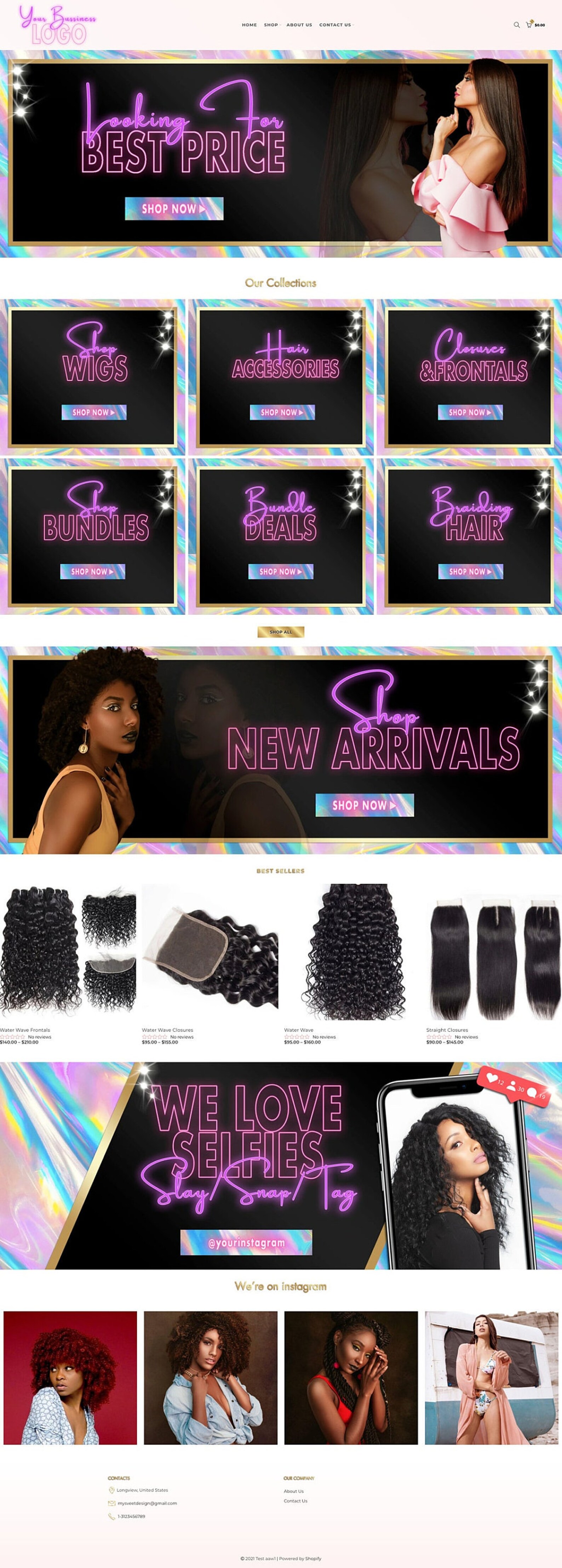 Clothes Website Banner Template Tropical and Diamonds | Etsy