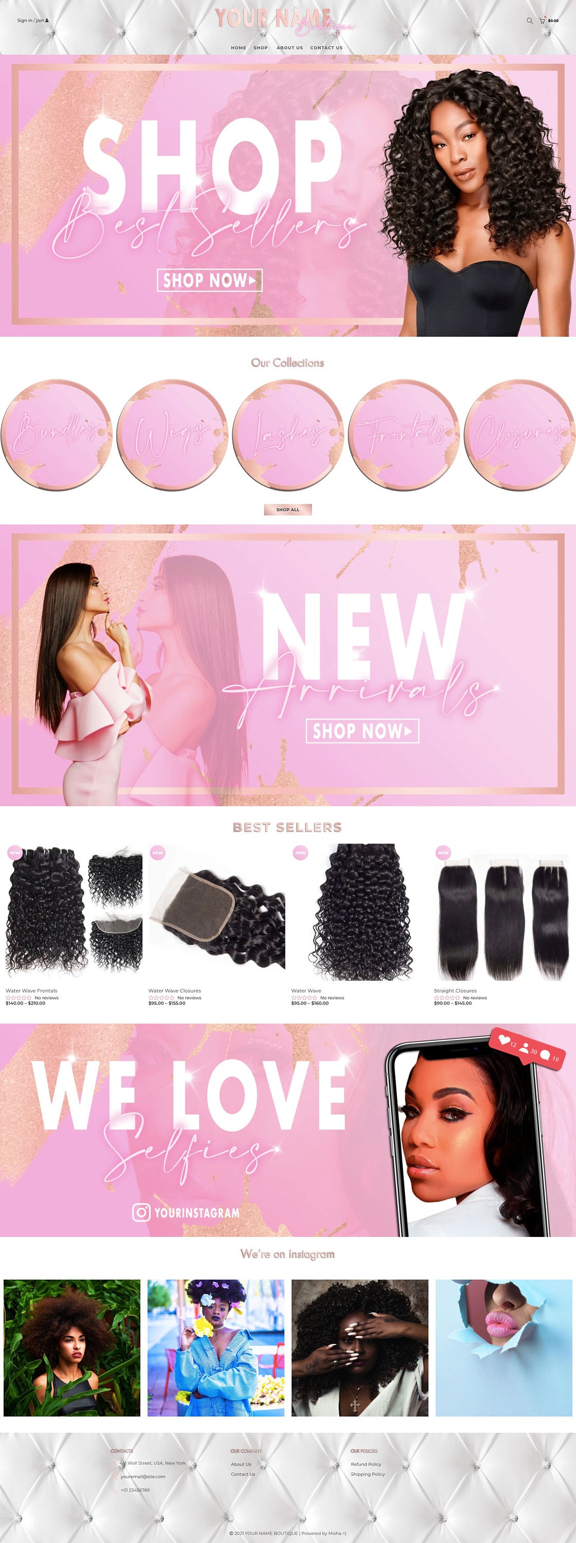 Full Customization Pastel Website Shopify Theme Template - Etsy