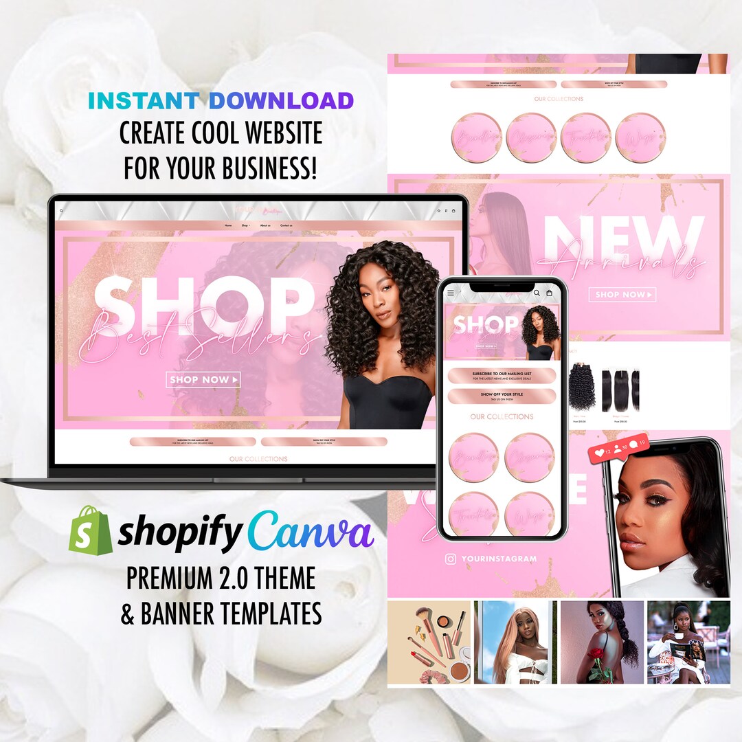 Pink Shopify Website | Theme Setup Service | Shopify Website Design ...