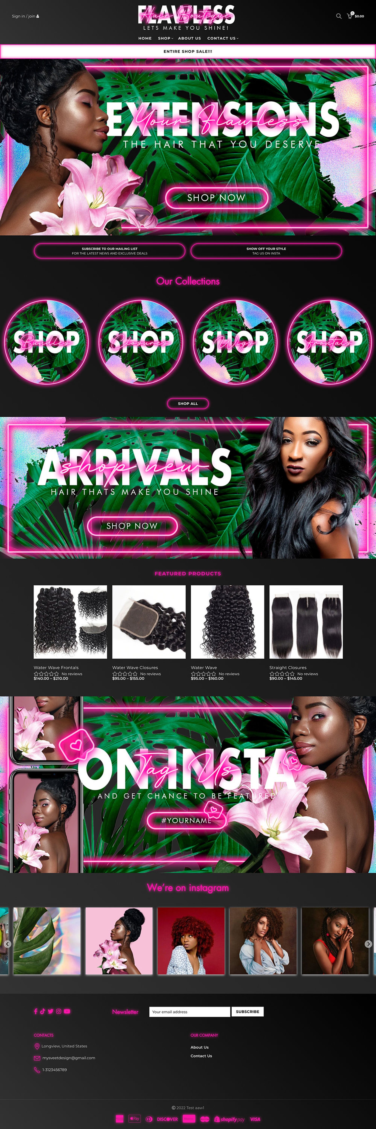 Custom Wix Website Template / Premade Shopify Website Design - Etsy