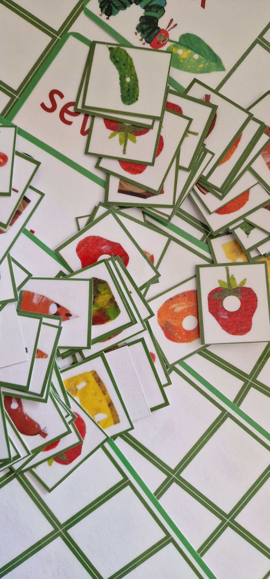 The Hungry Caterpillar- Food Counters - Number/counting to 10 Frames ...