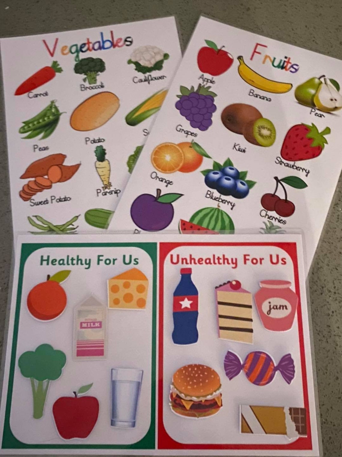 Healthy Eating Pack - Fruit / Vegetables/ Healthy / Unhealthy Food ...