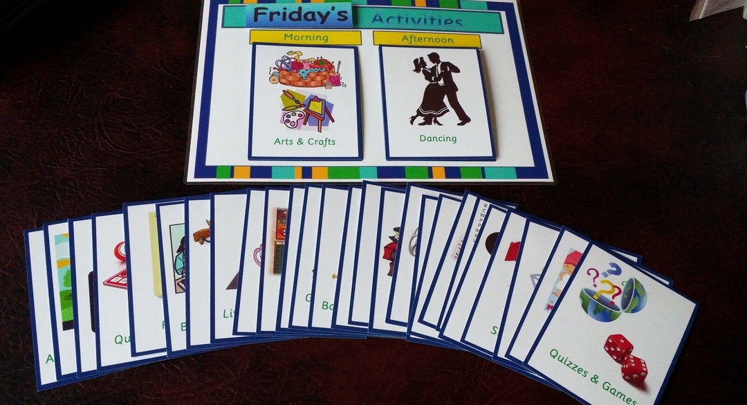 Care Home Activities Board + 24 Cards - Laminated - Dementia ...
