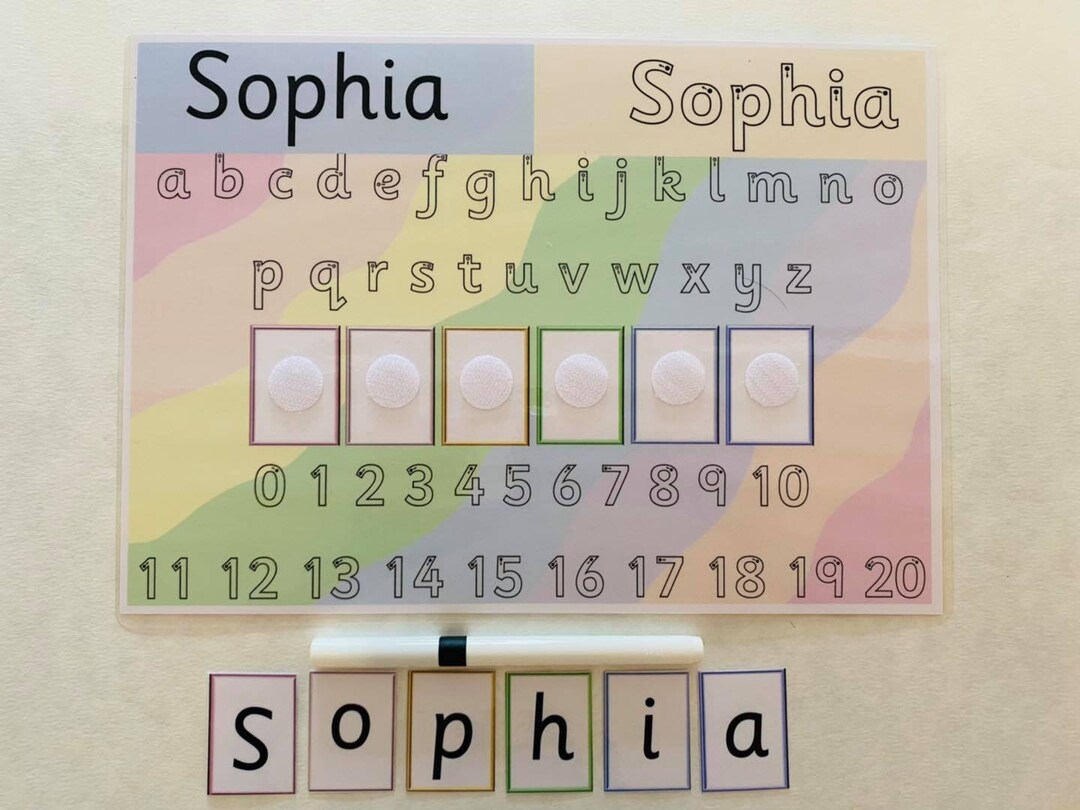 Complete Learning Mat - Recognise, Build and Trace Name- Trace Letters ...