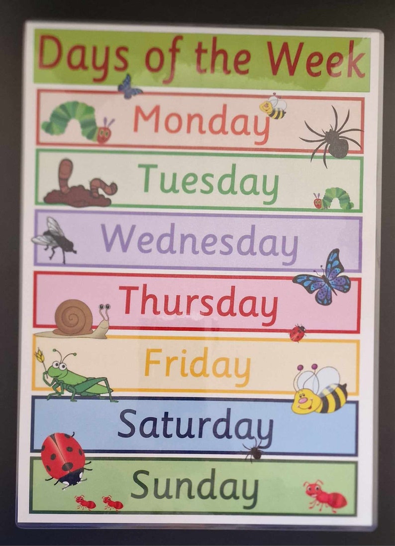 Outdoor Weatherproof Sign- Days of the Weerk - Eyfs- School-nursery ...