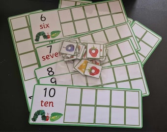 The Hungry Caterpillar Number/counting to 10 Frames One-ten EYFS ...