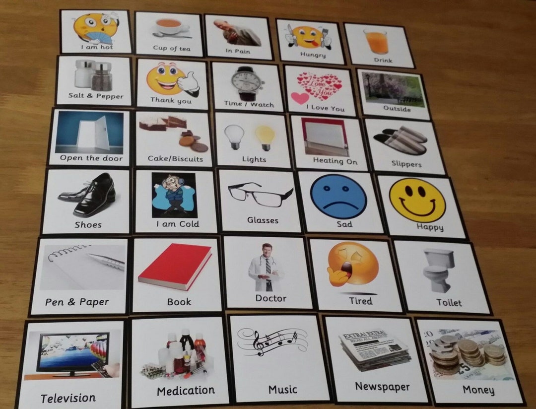 Adult Communication Cards - Use at Home/care Home - Dementia -elderly ...