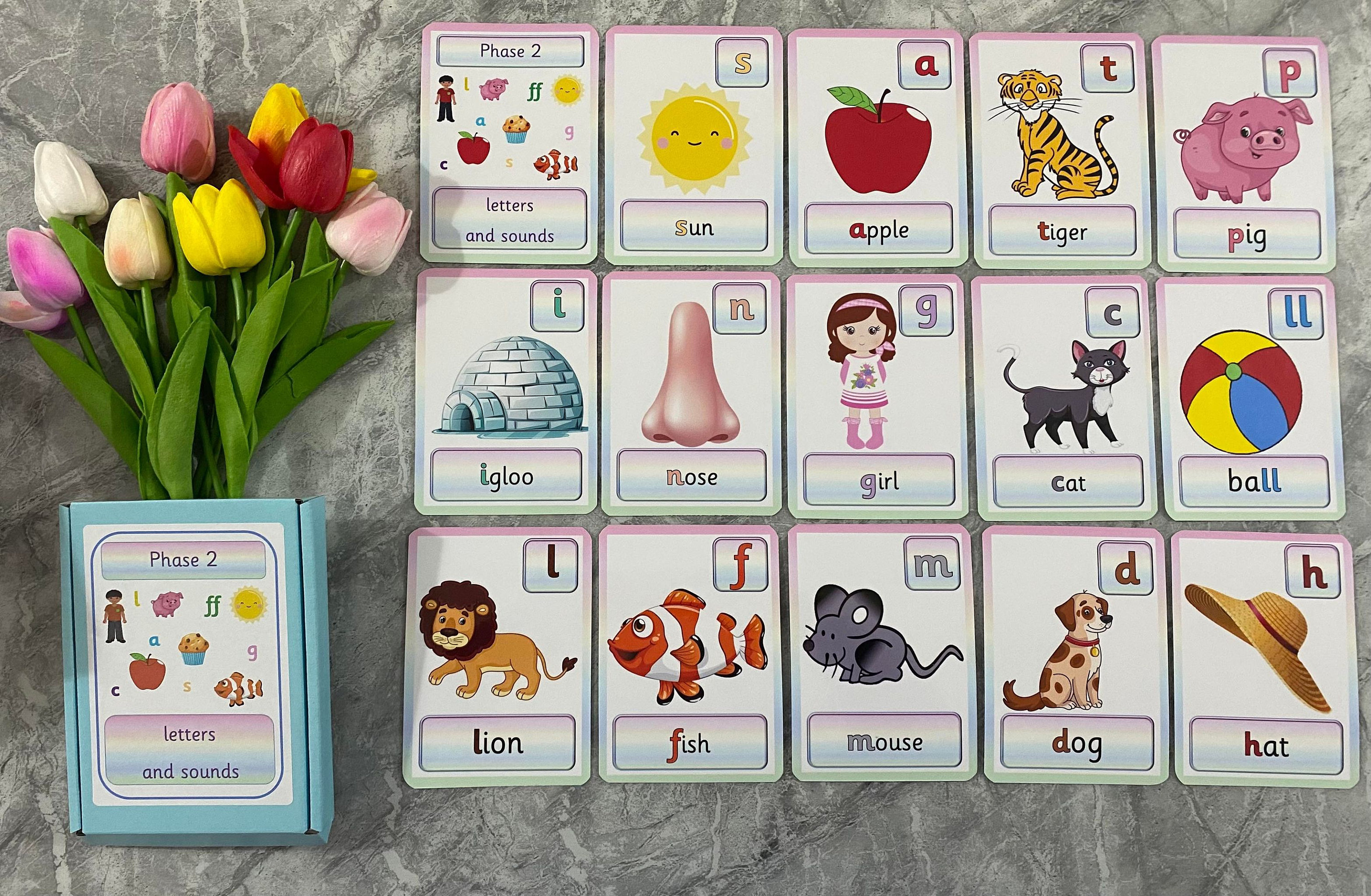 Phase 2 PHONICS- Flashcards- Starting School- Letters and Sounds ...