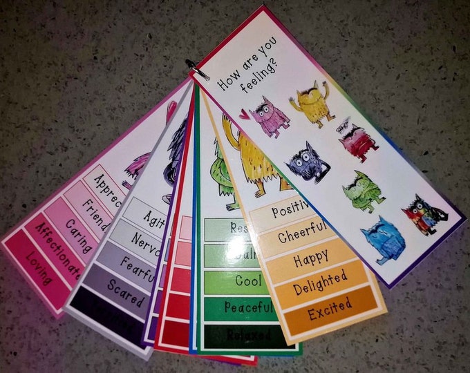 The Colour Monster Emotions Flash Cards - Etsy Canada