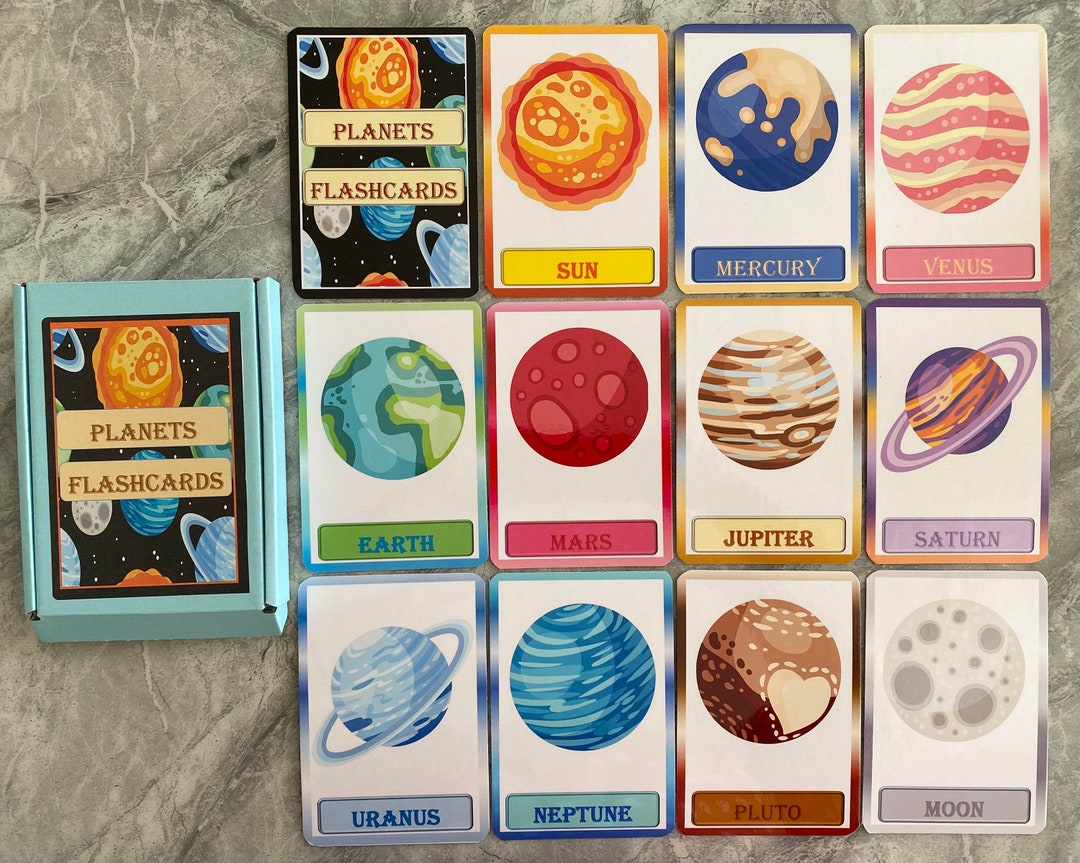Planets- Flashcards- in a Box- National Space Day- Topic- Eyfs-learning ...