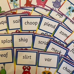 Phonics Screening Alien Word Cards - 40 in a Set- Year 1 Checks- Test ...