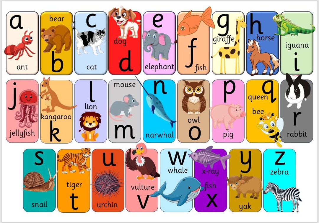Outdoor Weatherproof Sign -animal Alphabet Letters - Made From ...