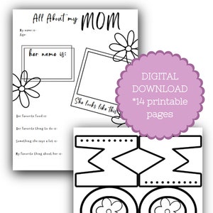 Mother's Day Printable, Activity Sheets for Kids, Kids Mother's Day ...