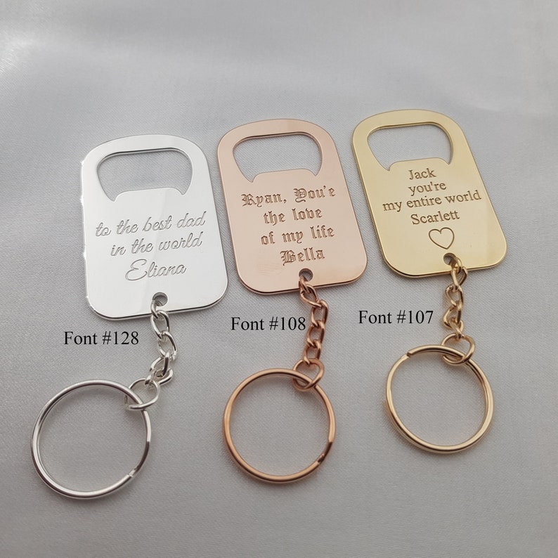 Personalized Engraved Bottle Opener Keychain Custom Bottle - Etsy