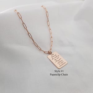 Personal Message Necklace • Personalized Quotes Necklace • Custom ...